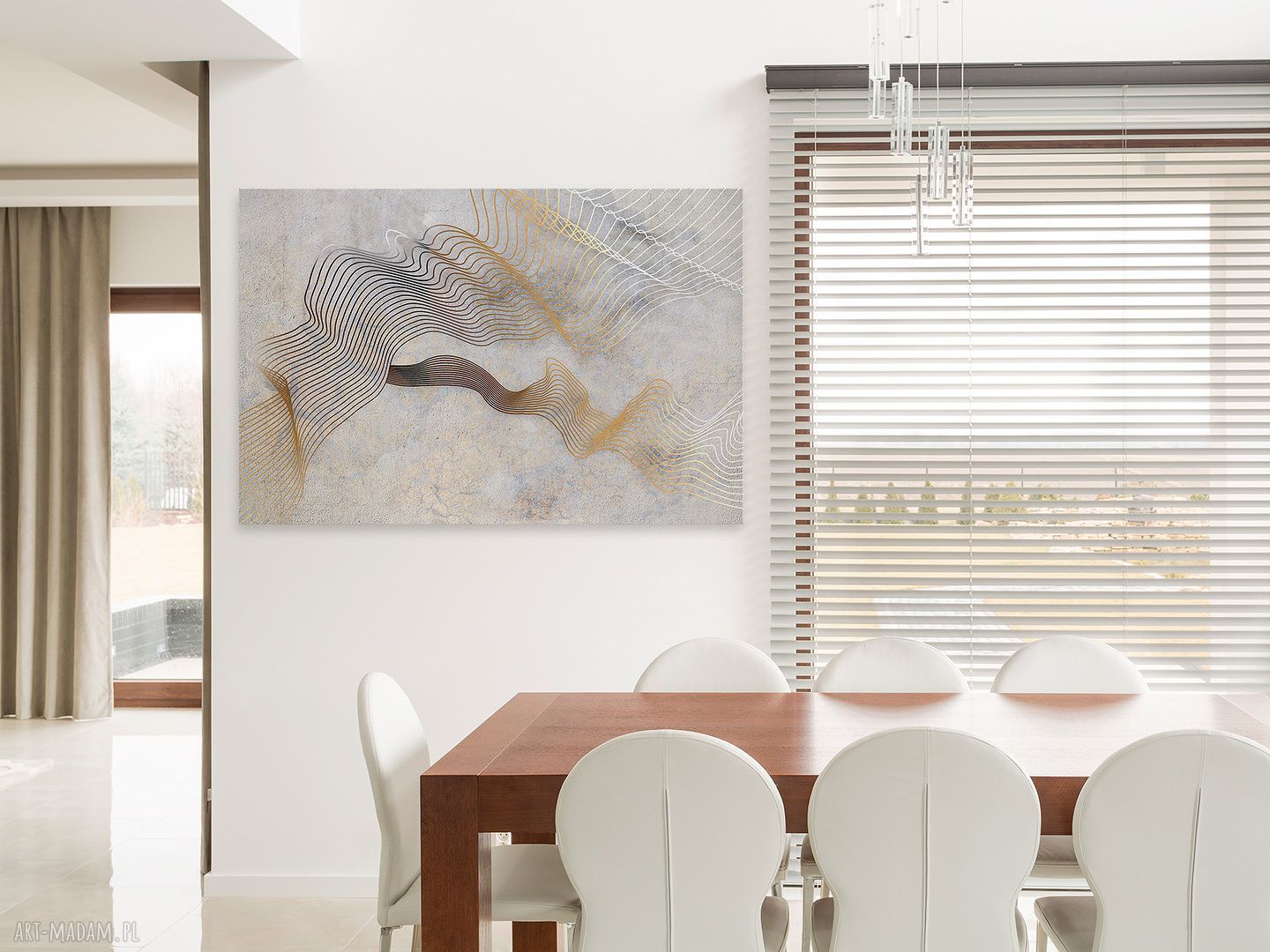 Obraz na Płótnie Fale Linie 120x80 cm 20801 ღ art-Madam.pl