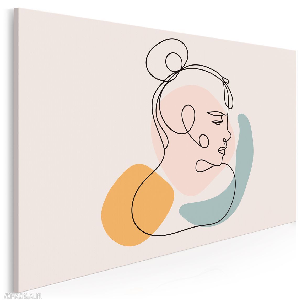 wyraziste obrazy - obraz na płótnie minimalizm portret linie