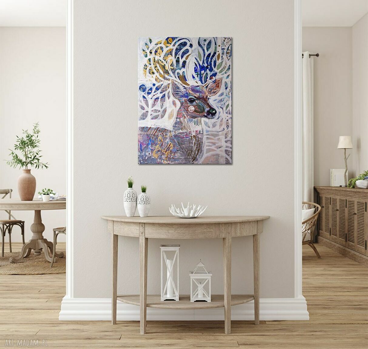 obraz wydruk 100x70 cm rogacz - wyjątkowe ღ art-Madam.pl