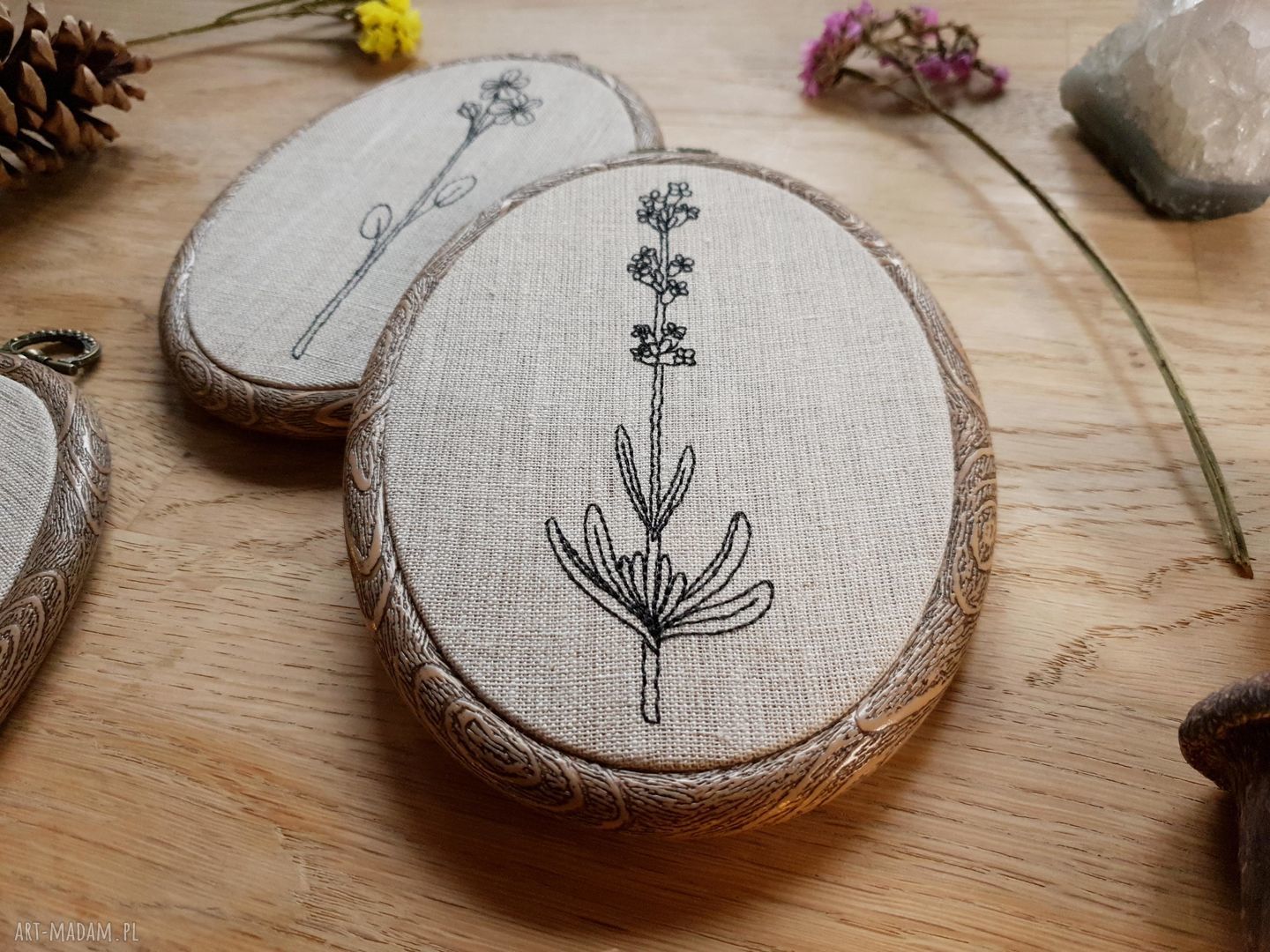 Zapetlona nitka • Tryptyk kwiatowy dekoracje