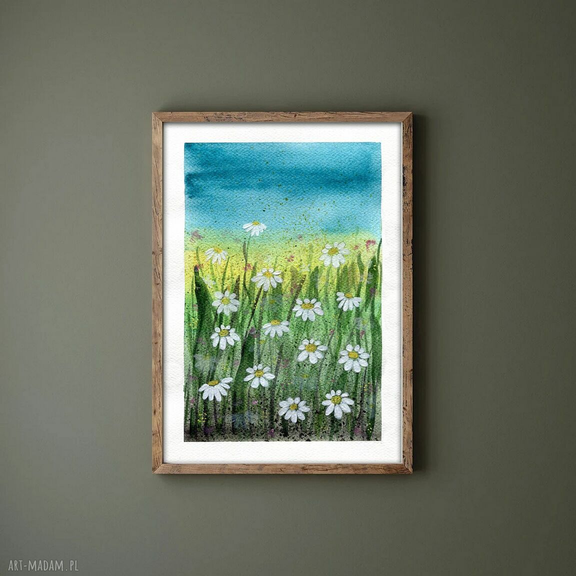 Oryginalna Akwarela A4 Rumianki - Obrazy ღ art-Madam.pl