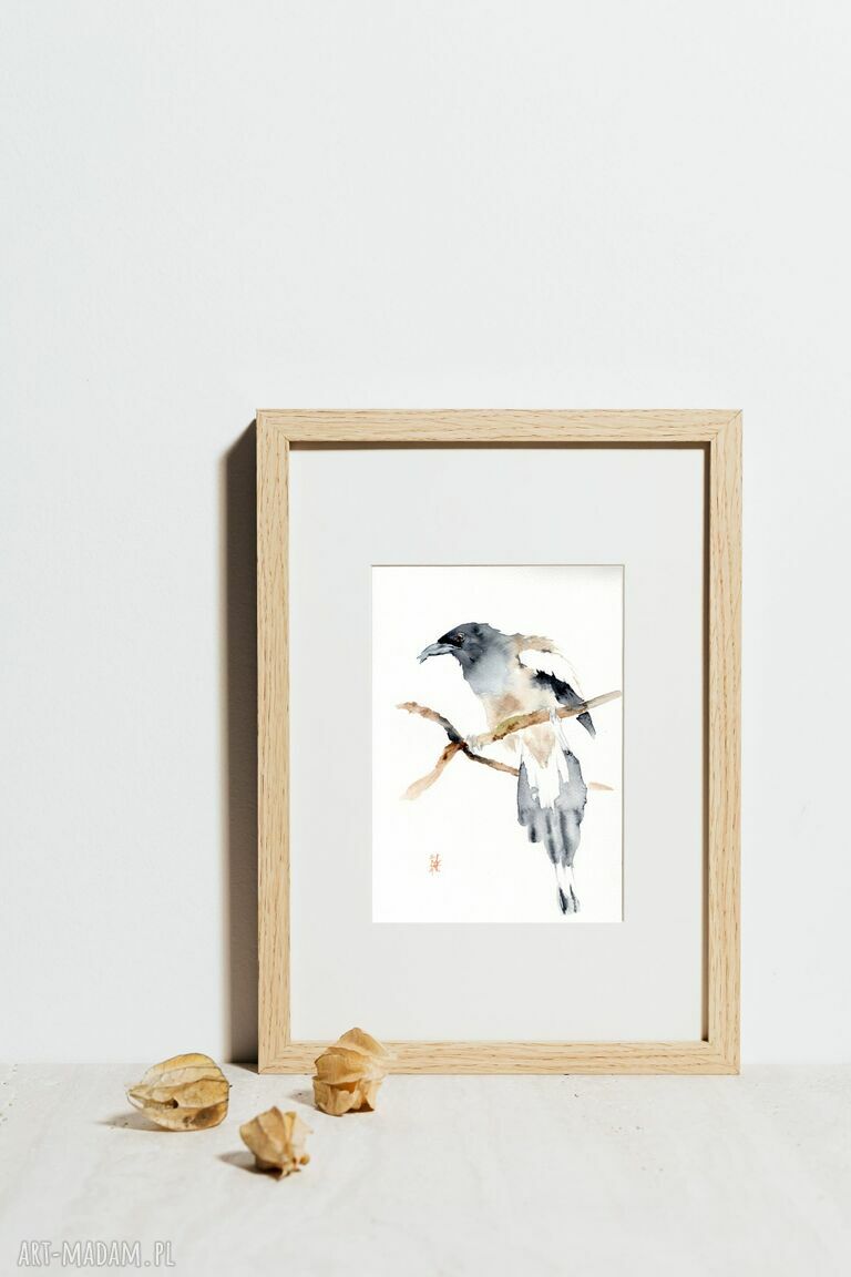 Oryginalna Akwarela Srokówka - Dom ღ art-Madam.pl