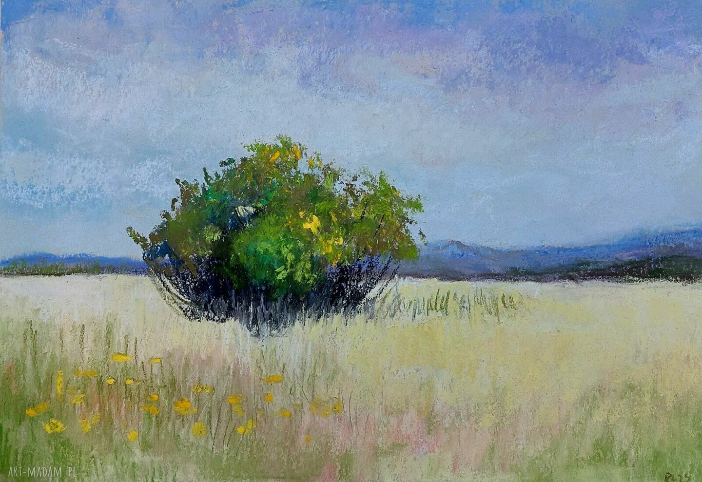 pejzaż rysunek pastelami suchymi formatu A4 - wyjątkowe obrazy ღ art ...