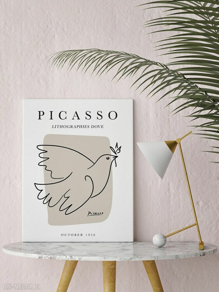 picasso szkic gołąb ptak format 30x40 cm ღ art-Madam.pl