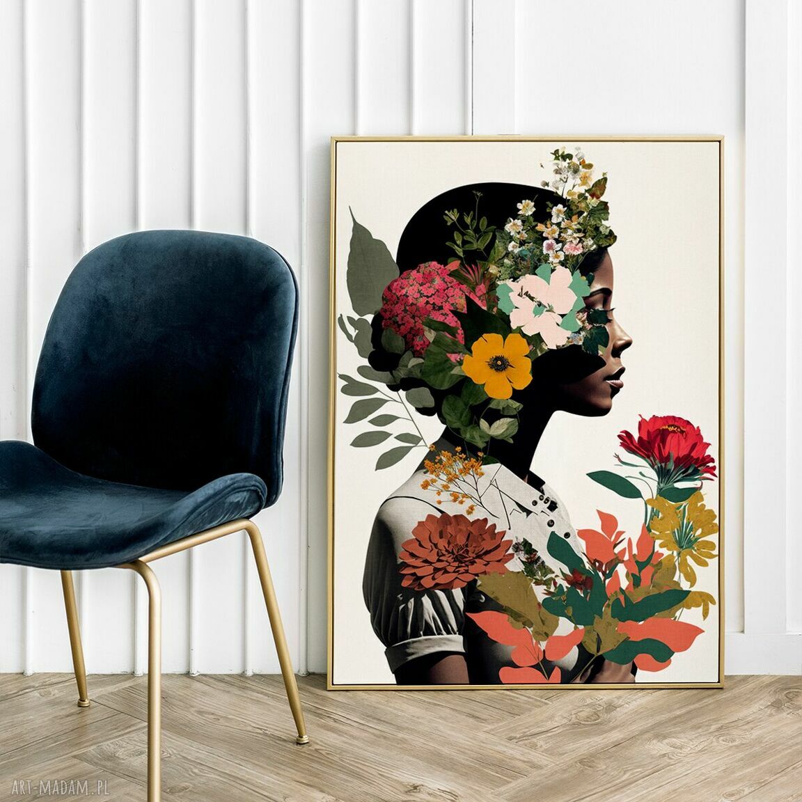 plakat kolaż profilowy - format A4, kobieta kolaż plakat kobieta ...