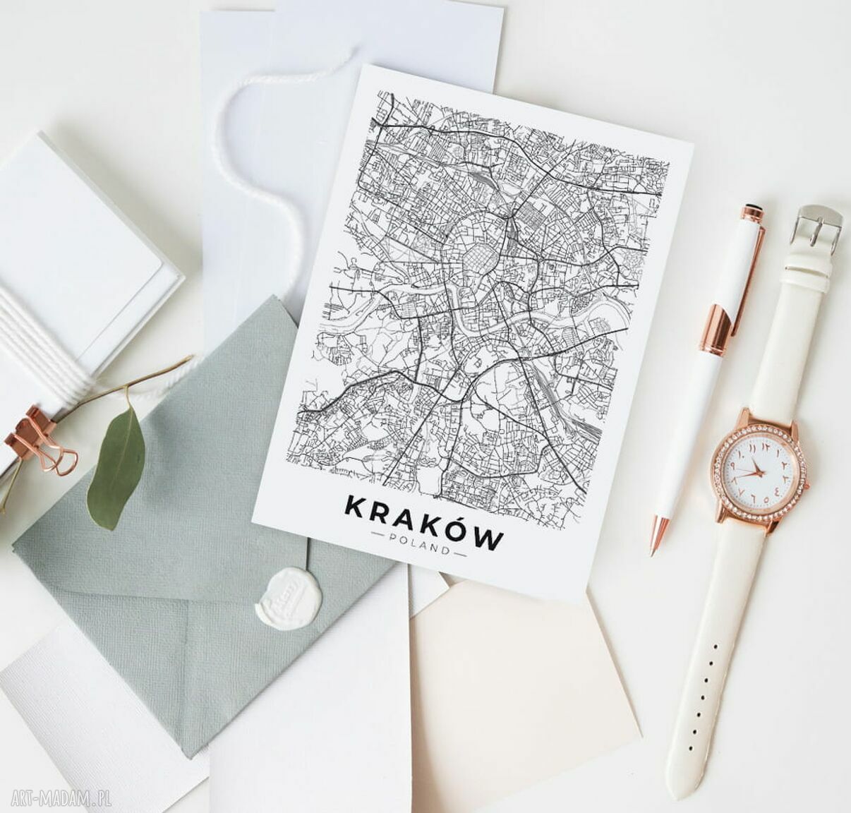 Plakat Mapa Krakowa Format 40x50 cm ღ art-Madam.pl