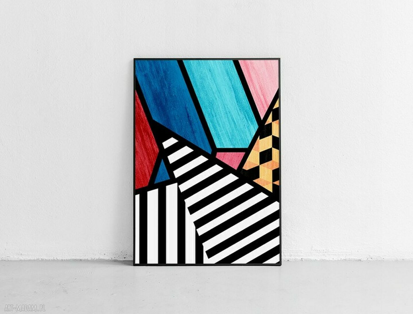 obrazy - plakat obraz abstrakcja 50x70 cm b - hogstudio