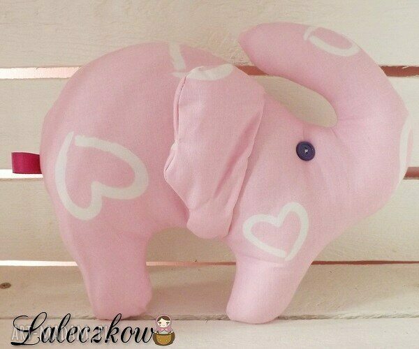 różowy słoń - intrygujące maskotki ღ art-Madam.pl