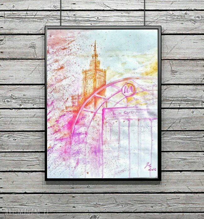 niepowtarzalne grafika rysunek warszawa pkin metro ღ art-Madam.pl