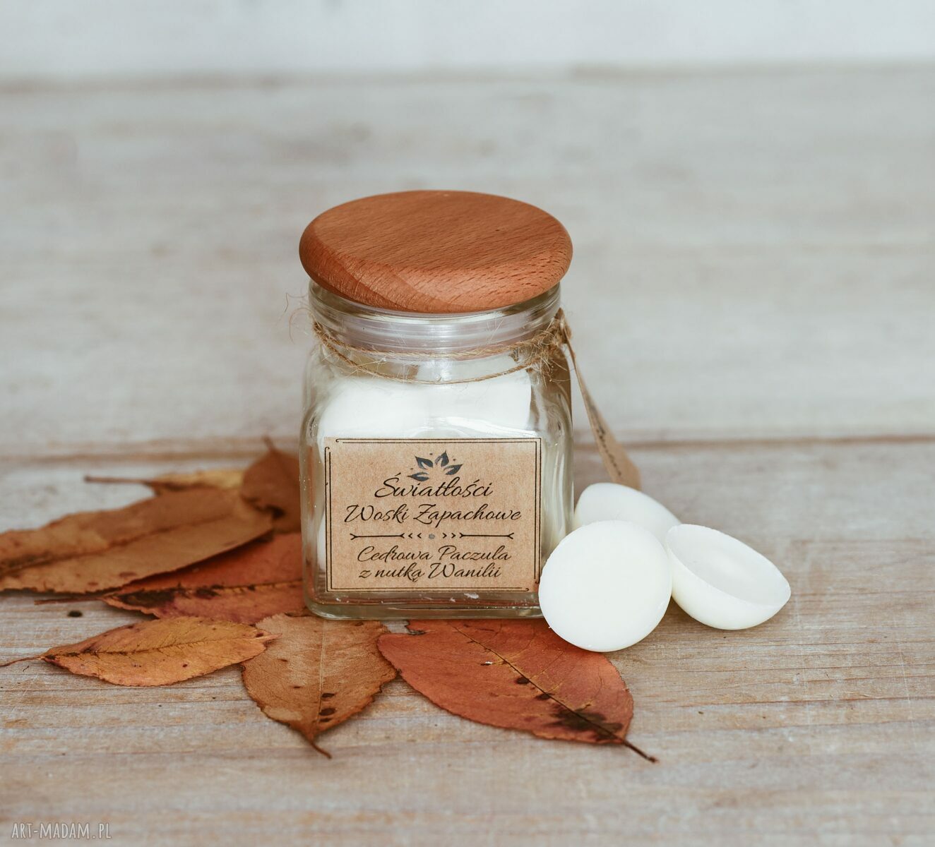 sojowe woski zapachowe do kominka o jesiennym zapachu cedru i paczuli z nutką wanilii ...