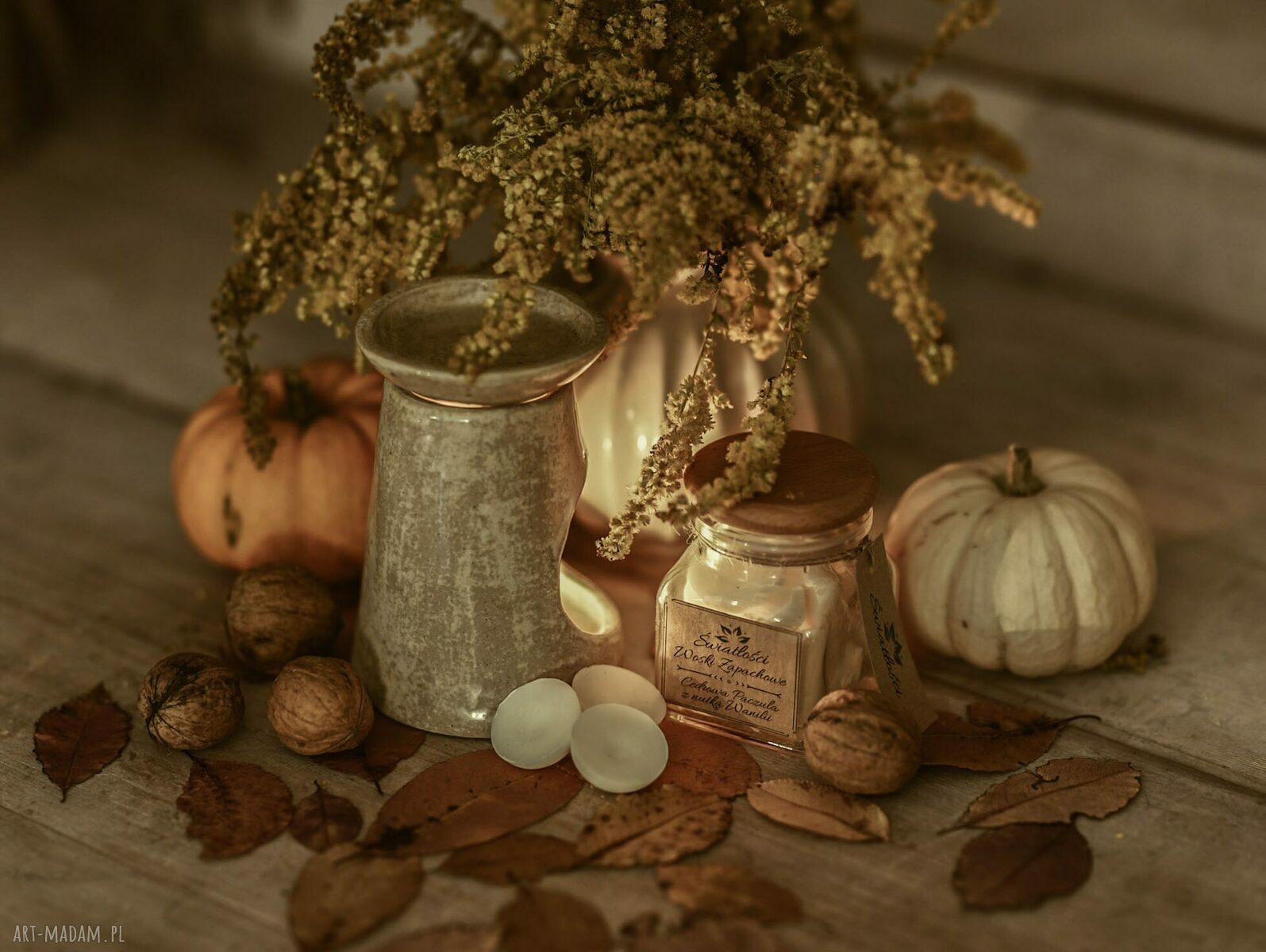 sojowe woski zapachowe do kominka o jesiennym zapachu cedru i paczuli z nutką wanilii ...