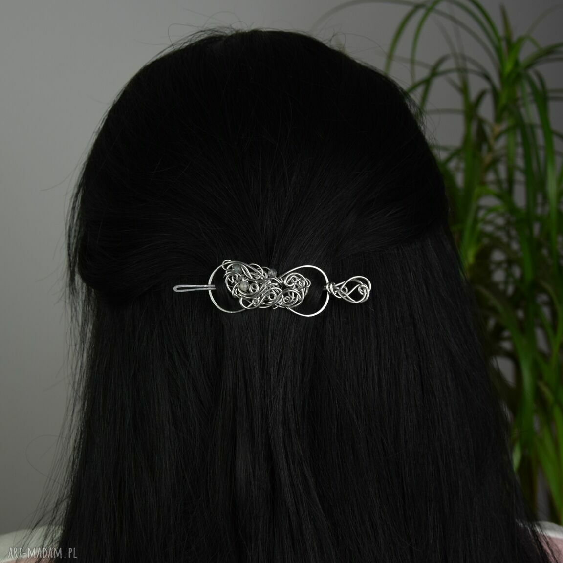 spinka ze szpilką do włosów lub szala wire wrapping labradoryt ღ art ...