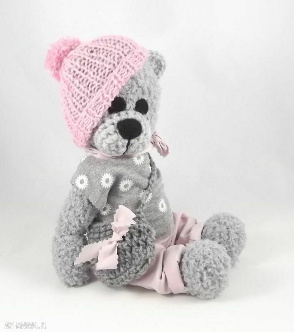 maskotki, dla dziecka - szydełkowa misia wykonana na zamówienie