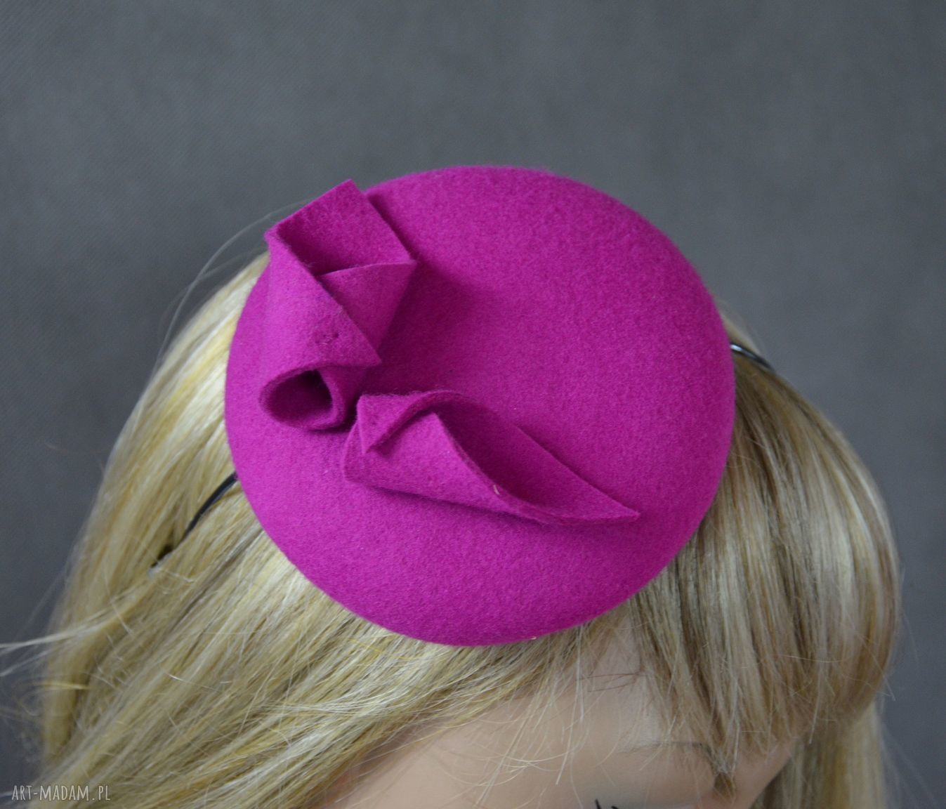 Toczek Fuksjowy - Ozdoby do Włosów - fascynatory ღ art-Madam.pl