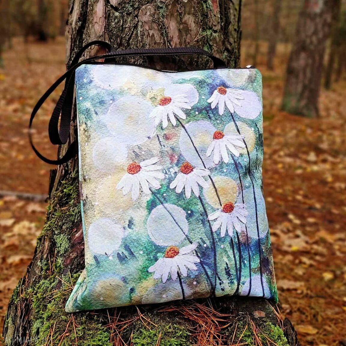 torba na zakupy rumianki - handmade na torebki ღ art-Madam.pl