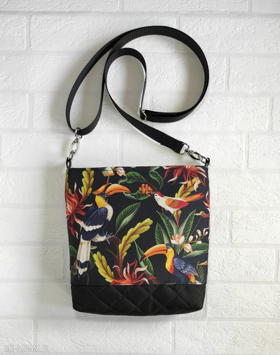 torebki handmade - egzotyczne ptaki - Tashka ღ art-Madam.pl