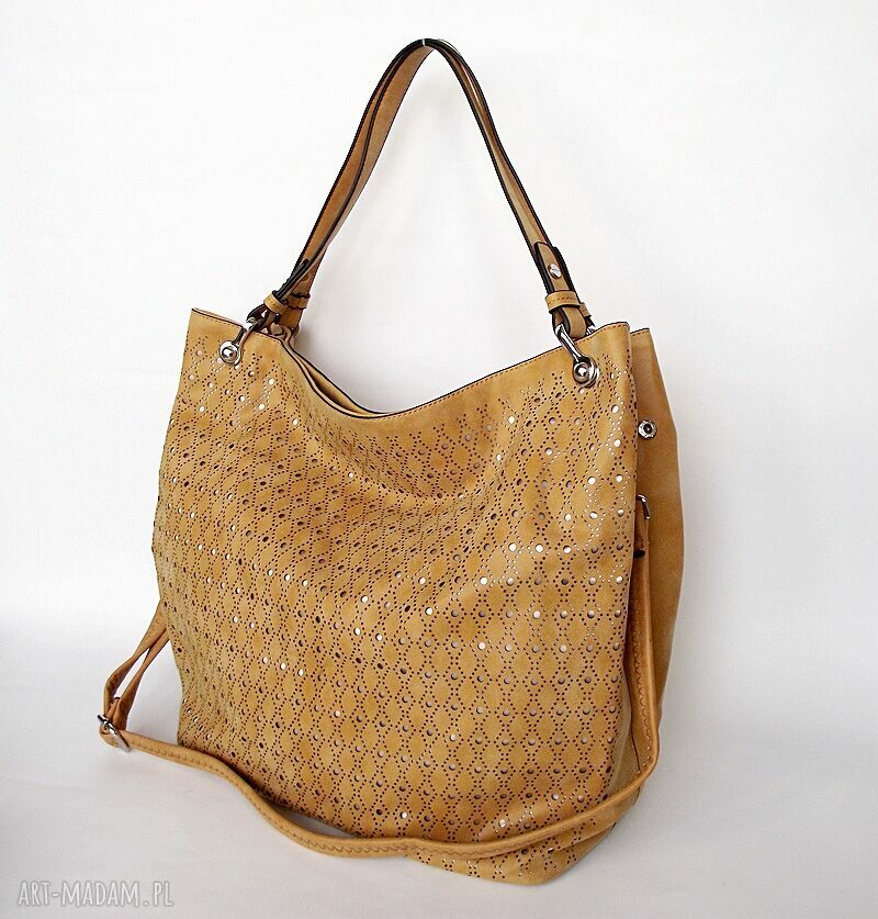 Fizka handmade • Torba na miodowa torebki na ramię