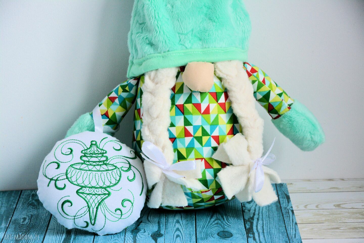 Wesoły Gnomik / Skrzat Agatka 28 cm - Lalki Dla Dziecka ღ art-Madam.pl