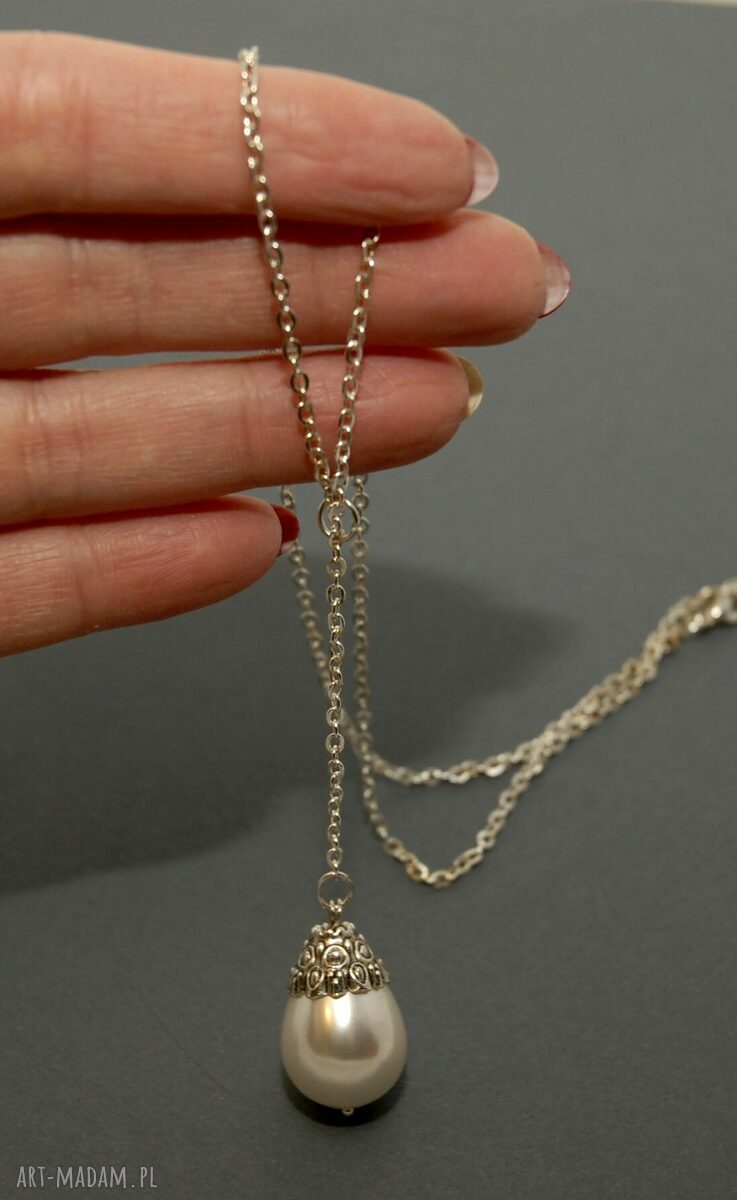 nietuzinkowe wisiorki - wisiorek z perłą seashell