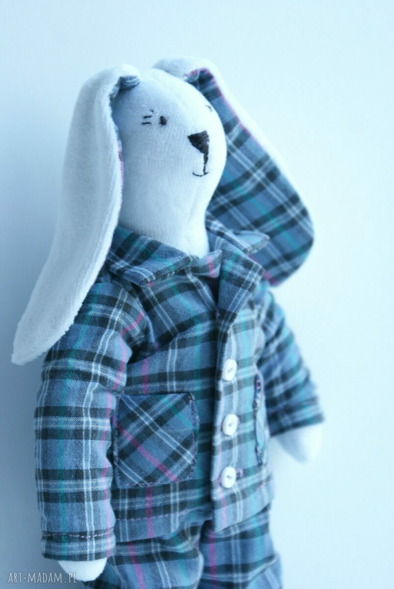 Zając Maskotka Przytulanka - Ręcznie Zrobione Zabawki ღ art-Madam.pl